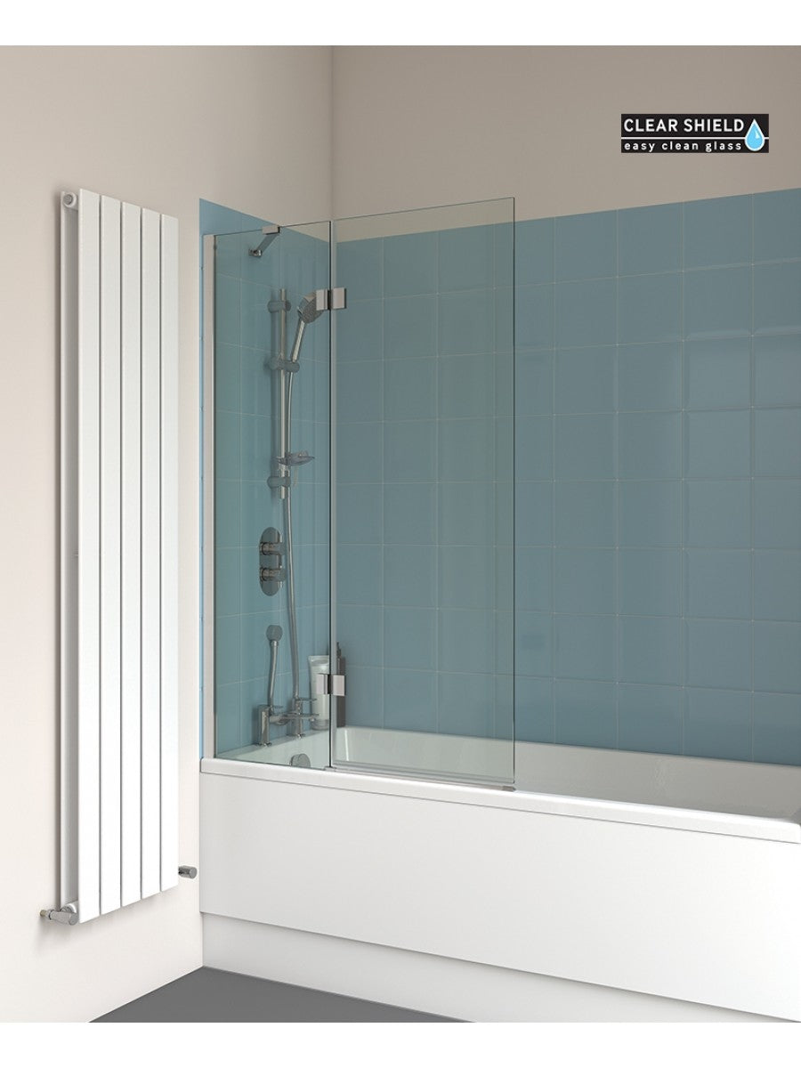 Lunar SB6 Two Panel Hinged Bath Screen - L1000 x H1500 – Barretts of ...